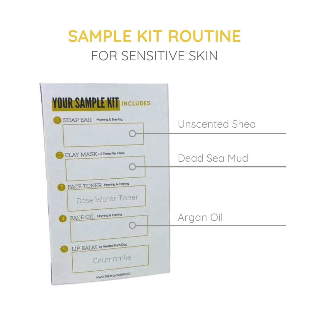 Sample Skin Care Routine Kit - 5 Steps to Healthier Skin - The Yellow Bird