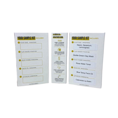 Sample Skin Care Routine Kit - 5 Steps to Healthier Skin - The Yellow Bird